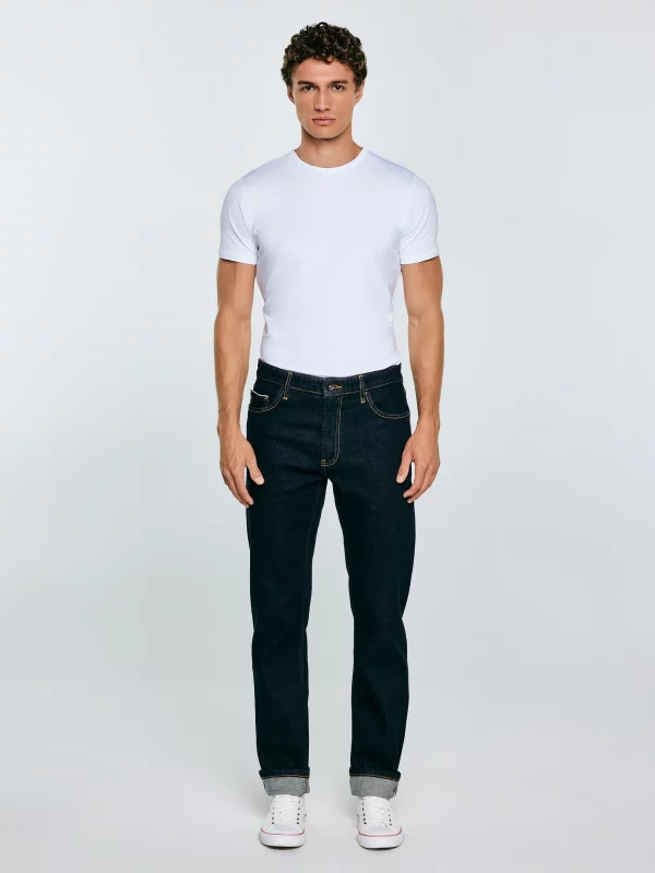 Jeansy męskie z prostą nogawką granatowe Colt 640 - Kolor: Granatowy ...