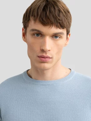 Sweter męski bawełniany błękitny Neilon 400 - Kolor: Niebieski - 139.99