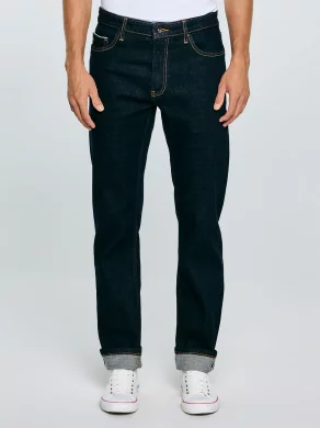Jeansy męskie z prostą nogawką granatowe Colt 640 - Kolor: Granatowy ...