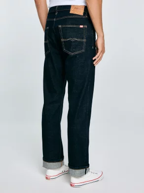 Jeansy męskie z prostą nogawką granatowe Colt 640 - Kolor: Granatowy ...